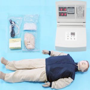 Advanced computer cardiopulmonary resuscitation simulator with LCD ...